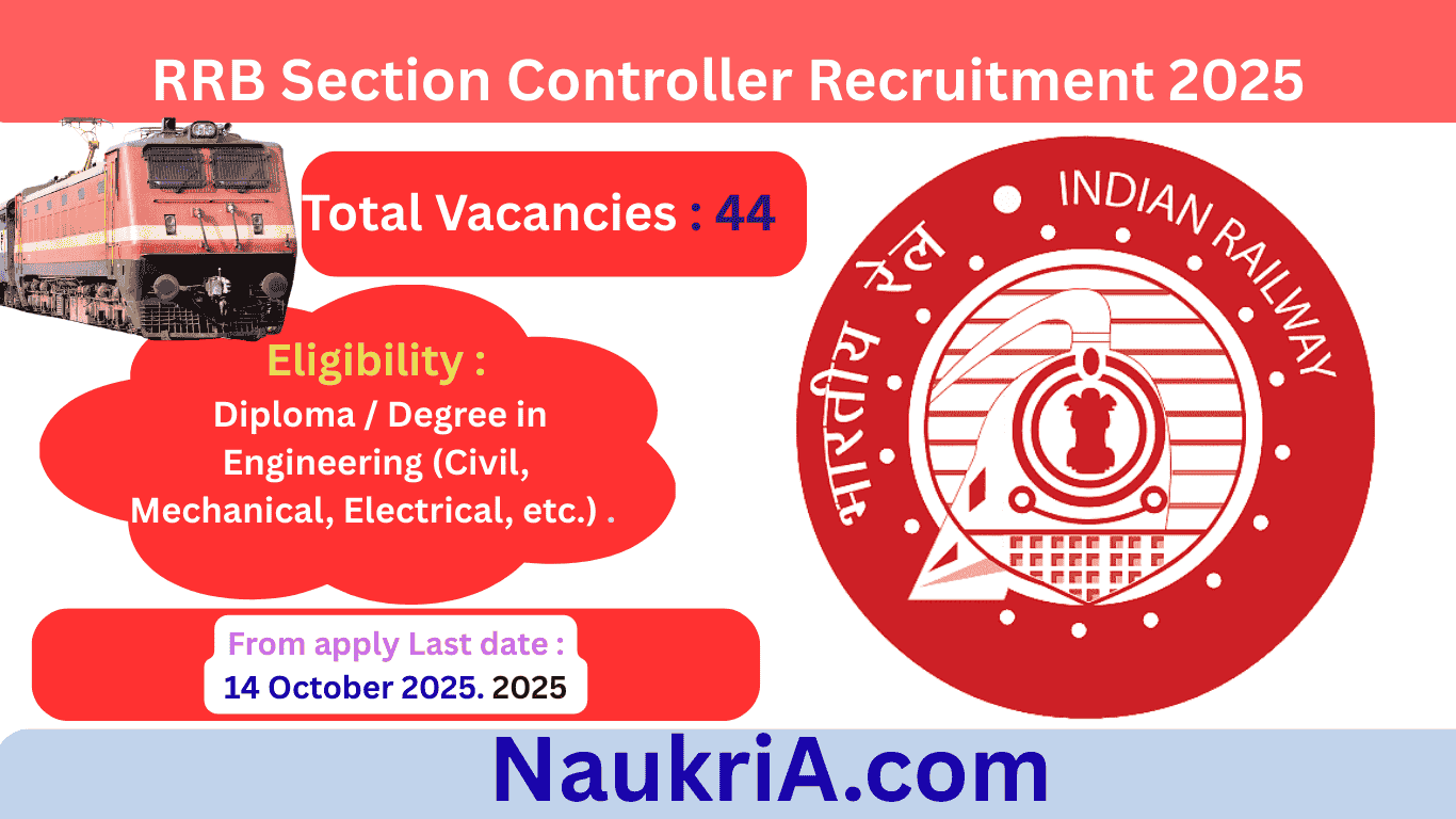 RRB Section Controller Recruitment 2025 – 368 Vacancies | Apply Online ...